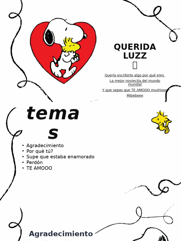 Copia de Snoopy PowerPoint Template | PDF | Amor