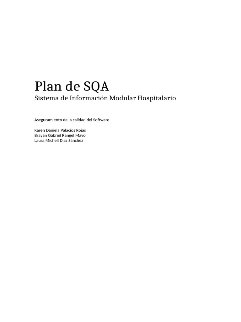 Plantilla Plan Sqa Karen | PDF | Software | Calidad (comercial)