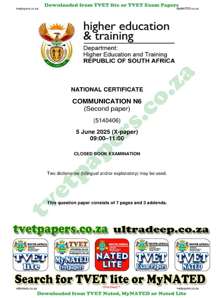 n200 - Communication n6 p2 June QP 2025 - Tvetpapers - Co.za | PDF