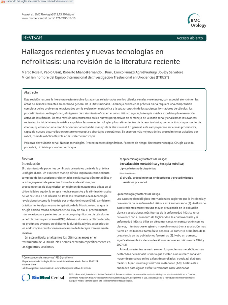Avances en el Tratamiento de Litiasis Renal | PDF | Endoscopia | Terapia