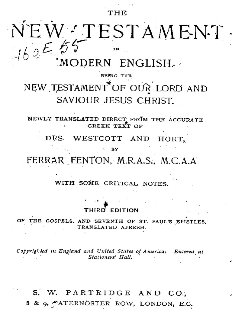Ferrar Fenton New Testament | PDF