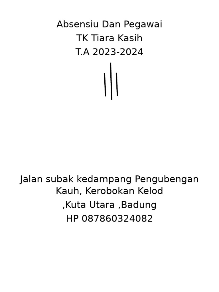 Cover Absensi Guru Dan Pegawai | PDF