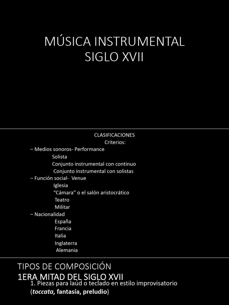Tema 5 - Musica Instrumental | PDF | Suite (Música) | Música de cámara