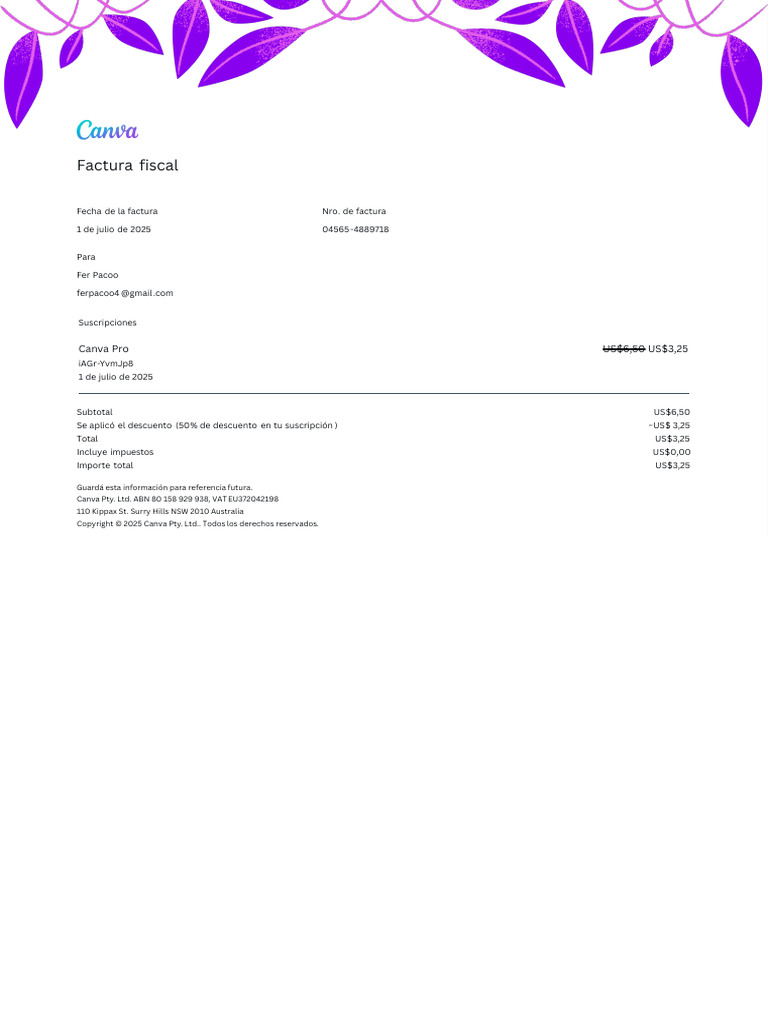 Invoice 04565 4889718 | PDF
