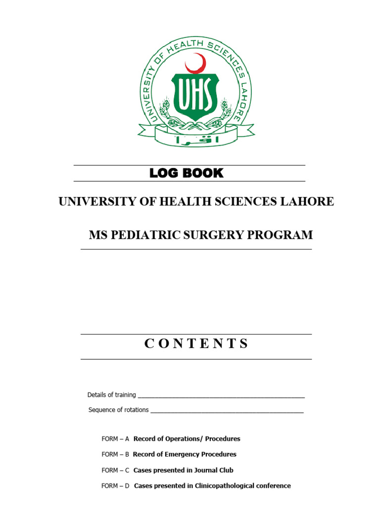 General Surgery Training Logbook | PDF | Chess Theory | Chess
