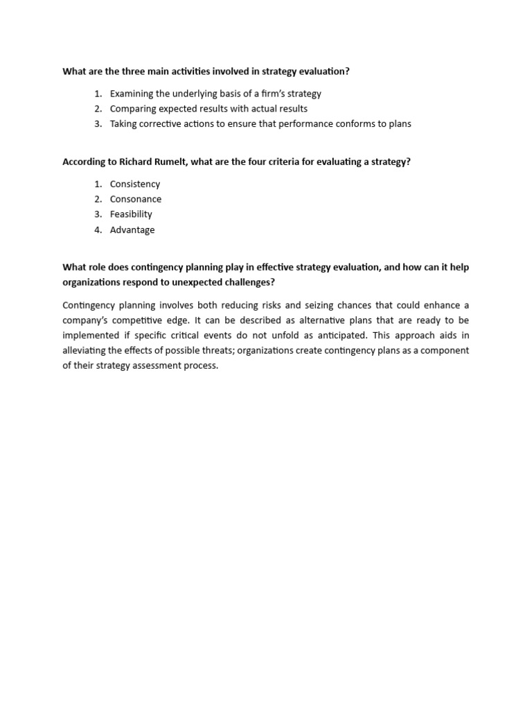 Strategy Review Evaluation and Control | PDF