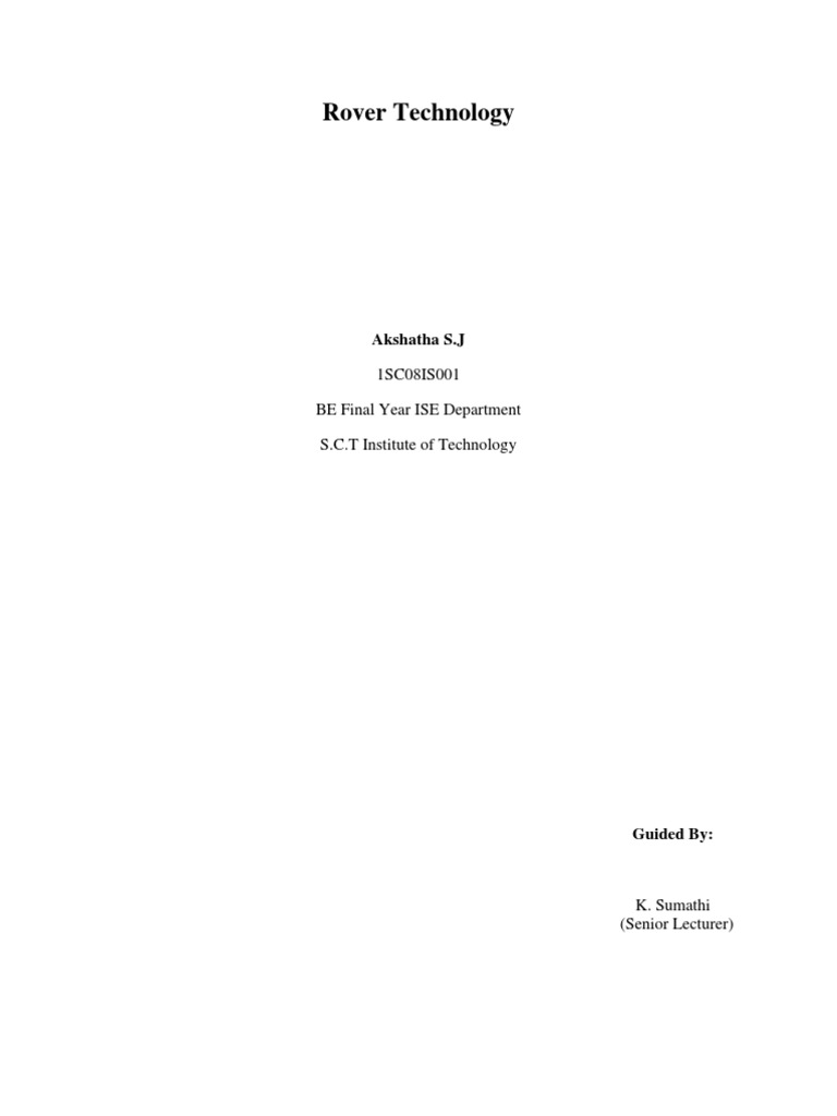 Rover Technology Hard | PDF | Wireless Lan | Server (Computing)