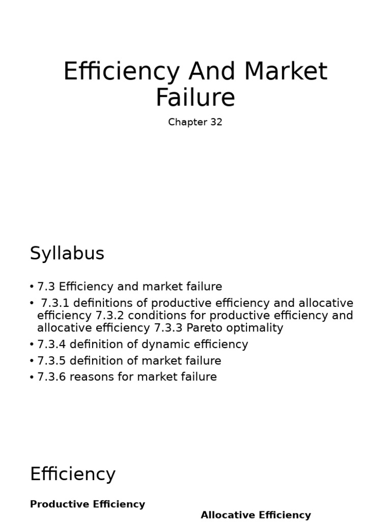 Understanding Efficiency and Market Failure | PDF | Political Economy ...