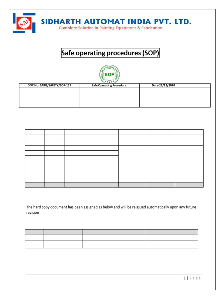 Sop Documents | PDF | Personal Protective Equipment | Occupational ...