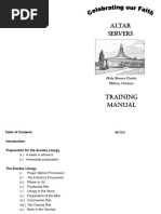 Alter Server Training Manual | PDF | Eucharist | Altar