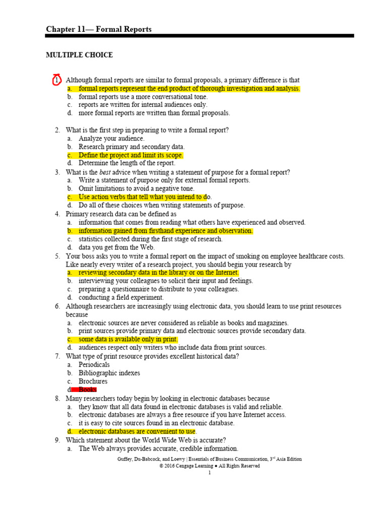 Writing Effective Formal Reports | PDF | World Wide Web | Internet & Web