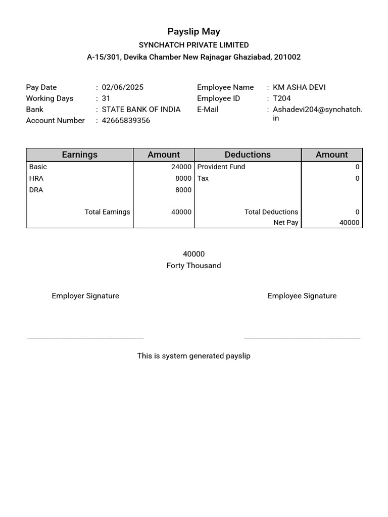 Payslip May | PDF