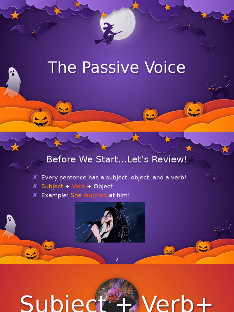 Halloween Passive Voice Lesson Grammar Drills Grammar Guides Picture ...