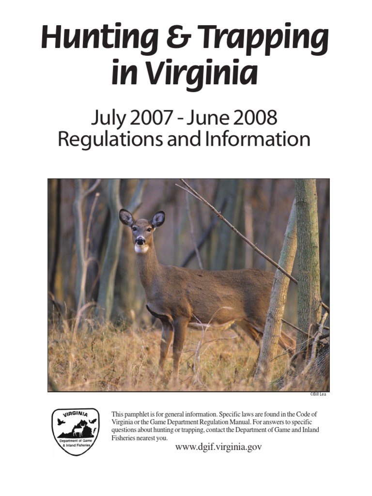2007 2008 Hunting Regulations | PDF | Hunting | Trapping