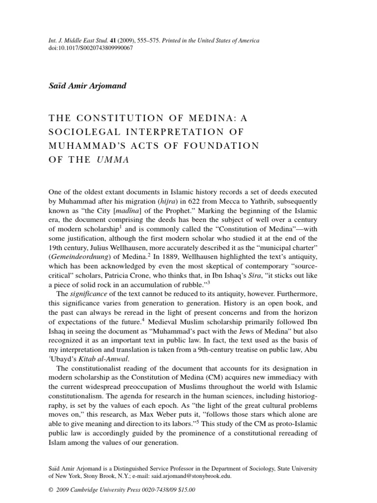 The Constitution of Medinapdf | Medina | Ummah