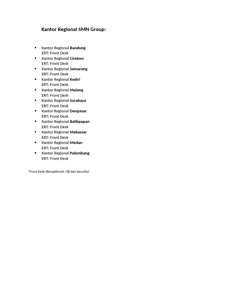 Kantor Regional SMN Group | PDF