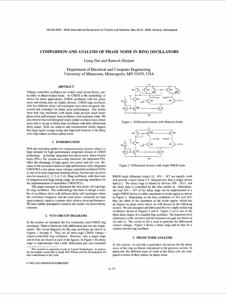 Ring Osc Phase Noise | PDF | Power Supply | Electronic Circuits