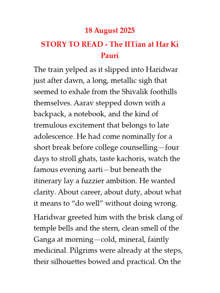 IITian's Journey of Self-Discovery | PDF | Oncology
