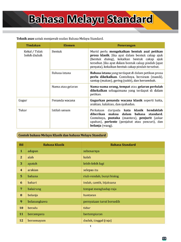 Bm 5 Nota Bahasa Melayu Standard Pdf