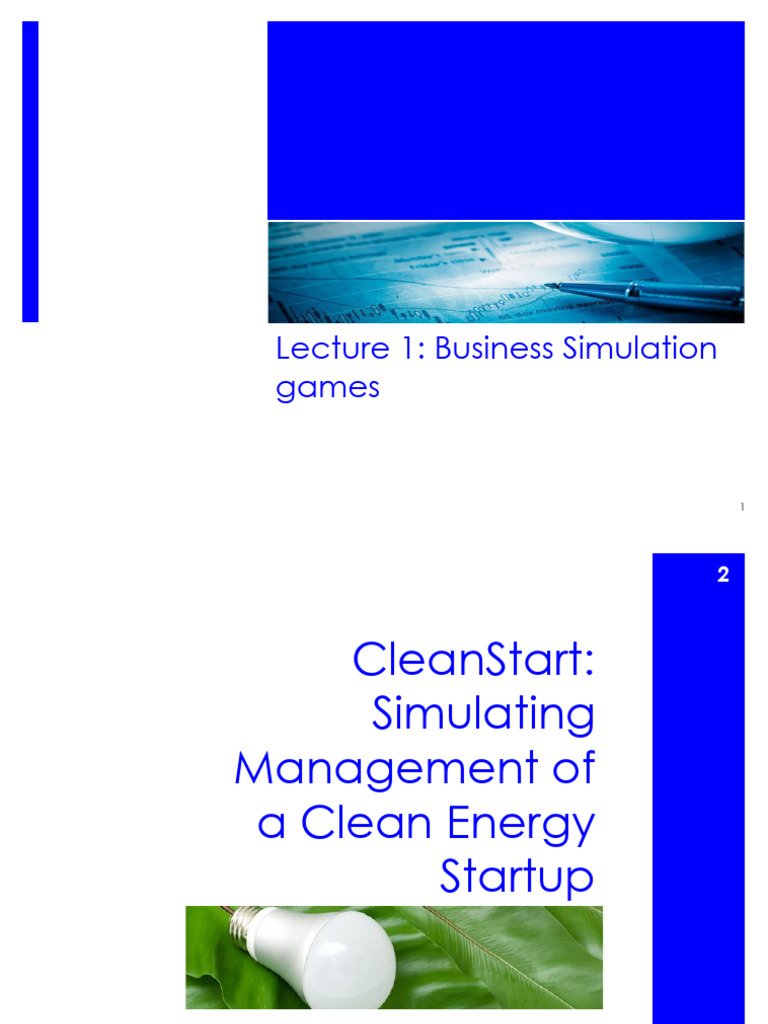 Lecture 1 - Business Simulation Games | PDF | Entrepreneurship ...