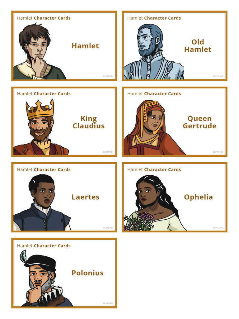 Hamlet Character Cards | PDF