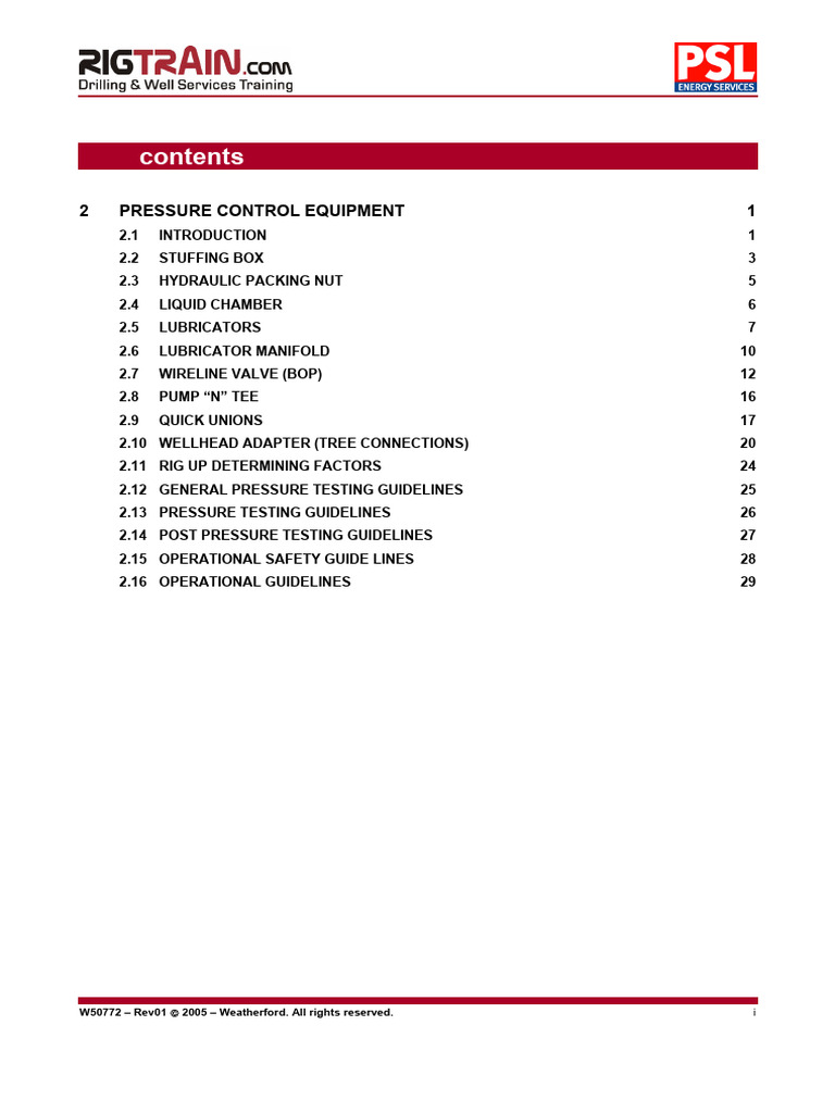 Wireline Pressure Control Equipment Guide | PDF | Valve | Mechanical ...