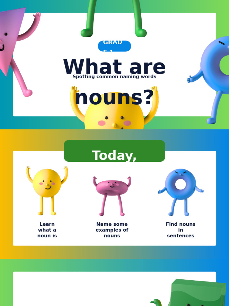 Noun Slides For Grade 1 | PDF