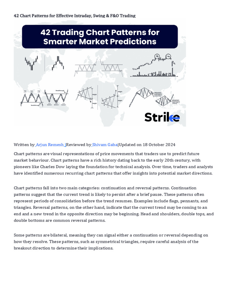 42 Chart Patterns for Intraday Trading | PDF | Market Trend | Technical ...