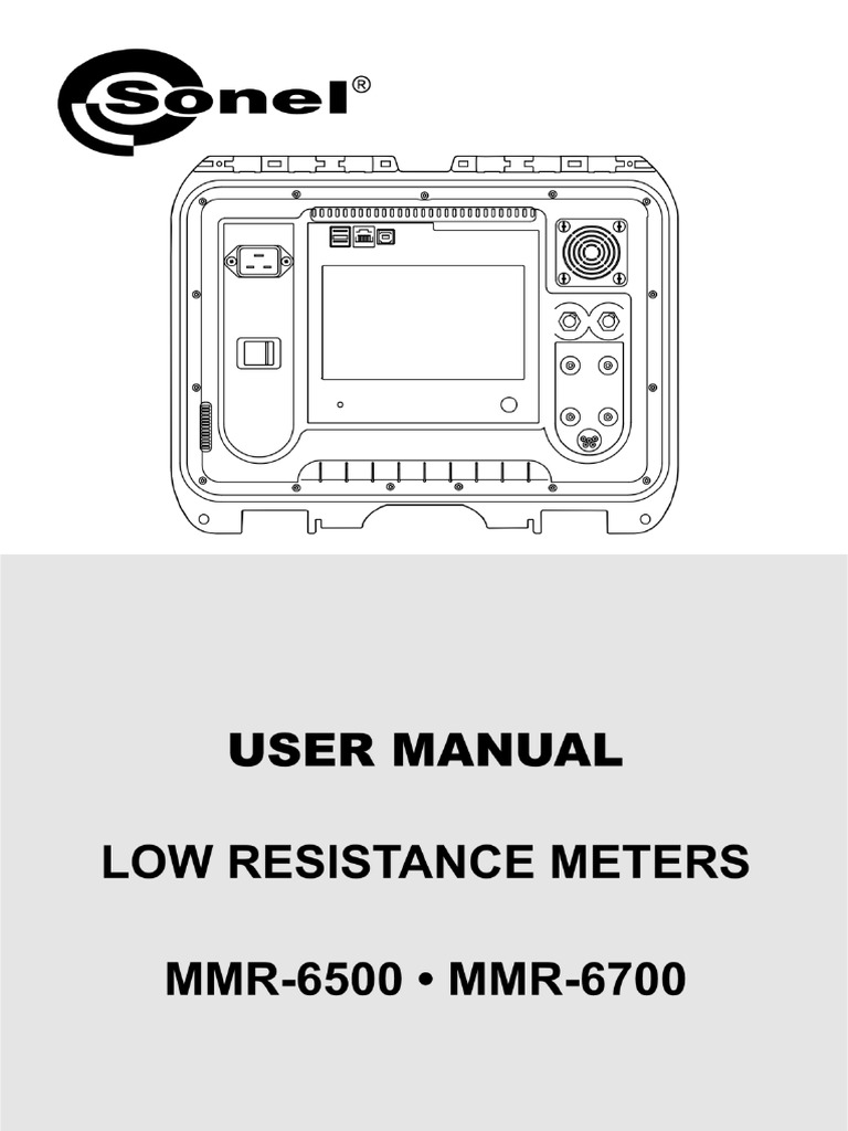 Low Resistance Meters User Manual | PDF | Button (Computing) | Temperature