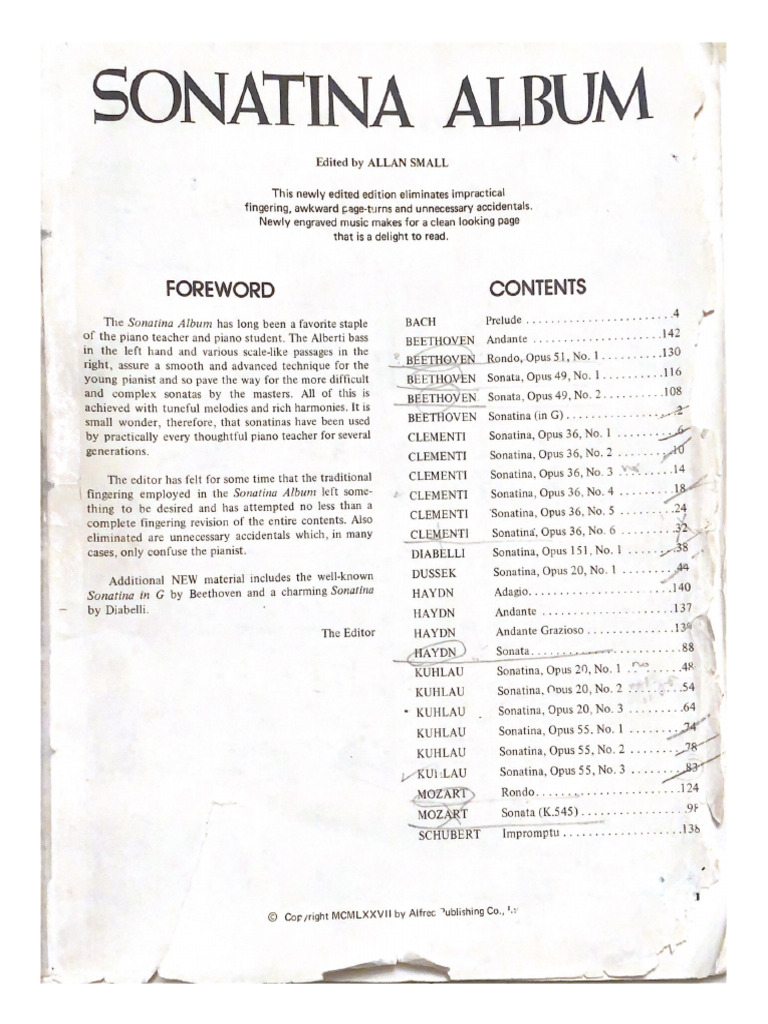 Sonatina Album | PDF
