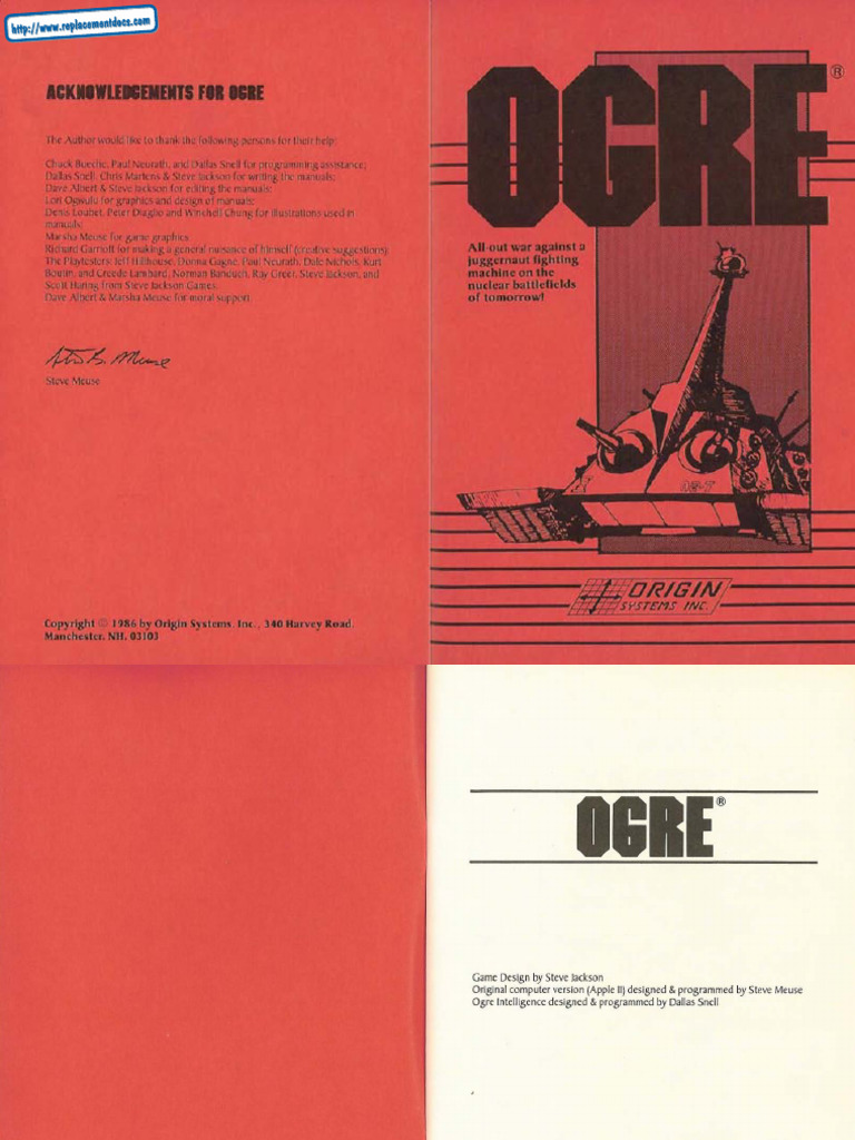 Ogre - 1986 - ORIGIN Systems | PDF