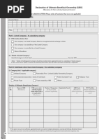UBO Declaration Form for Clients | PDF | Companies | Ownership