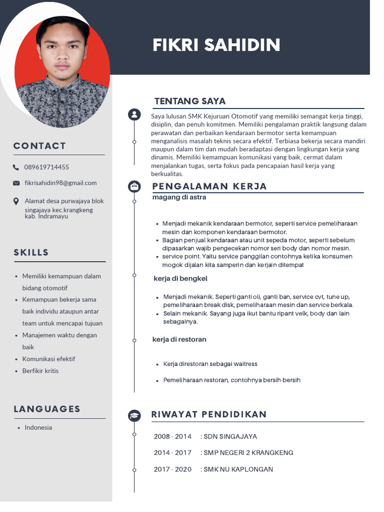 Salinan Dari Blue and Gray Simple Professional CV Resume - 20250722 ...