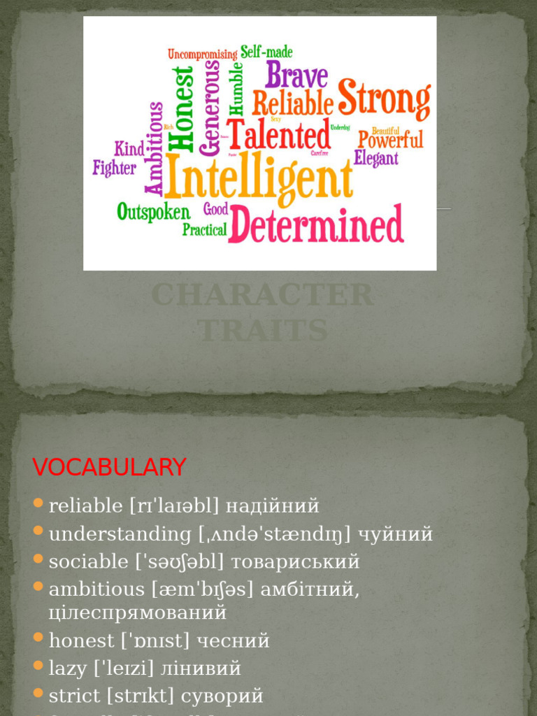 Character Traits | PDF