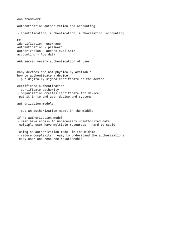 Understanding the AAA Framework | PDF