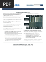 Surface Roughness Conversion Chart | PDF | Technology & Engineering