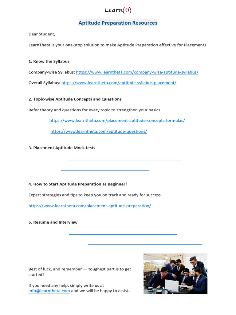 Aptitude Preparation Resources | PDF