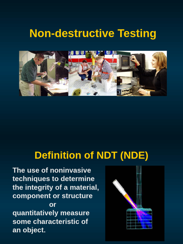 Non-Destructive Testing Methods Explained | PDF | Nondestructive ...