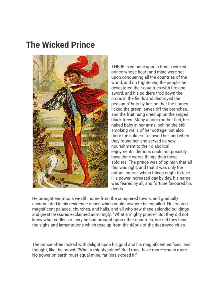 The Downfall of the Wicked Prince | PDF