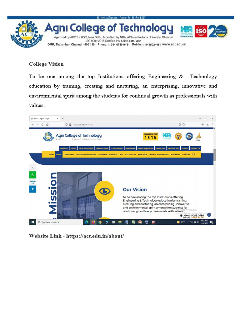 Engineering Education Vision and Mission | PDF | Engineering | Knowledge