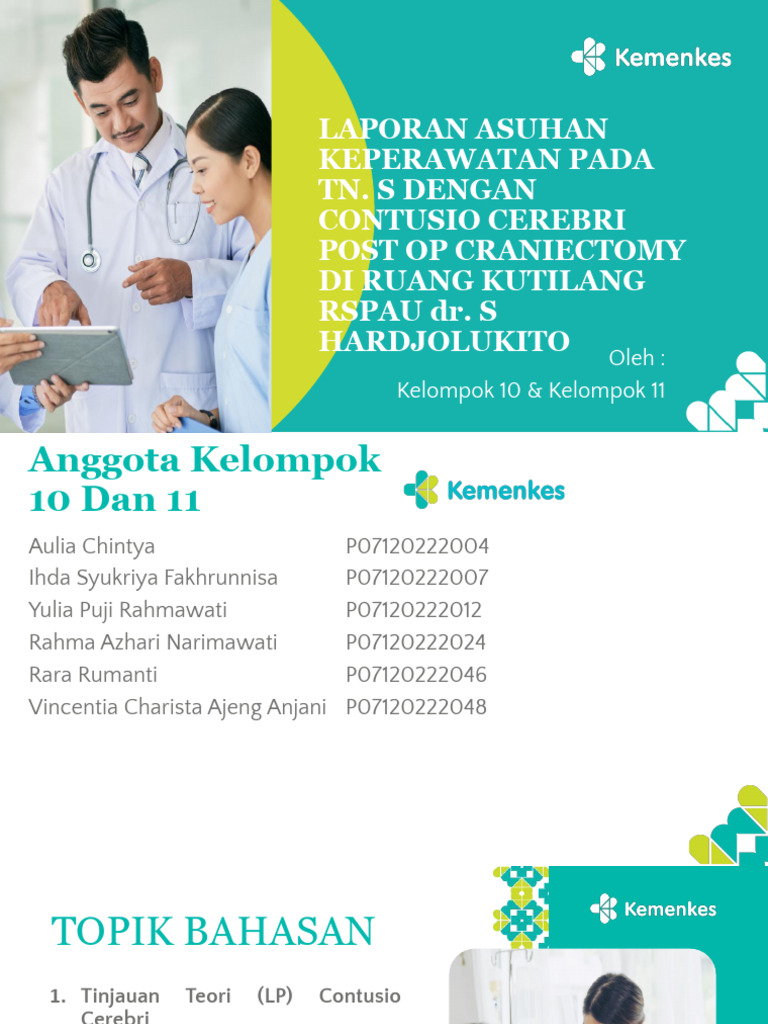 Asuhan Keperawatan Contusio Cerebri Pasca Operasi | PDF