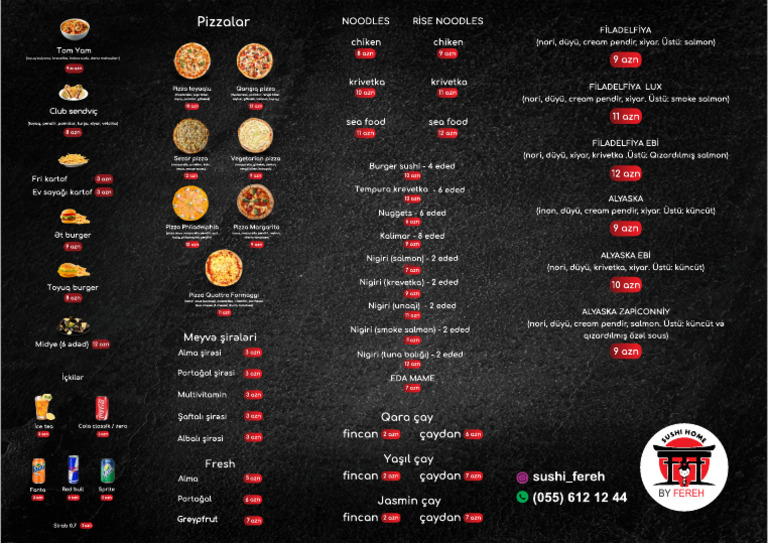 Sushi Fereh Menyu 2 | PDF