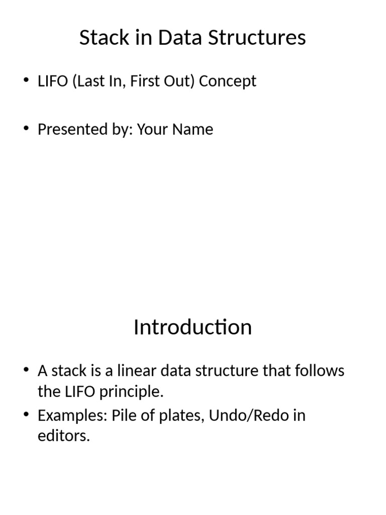 Stack Presentation | PDF