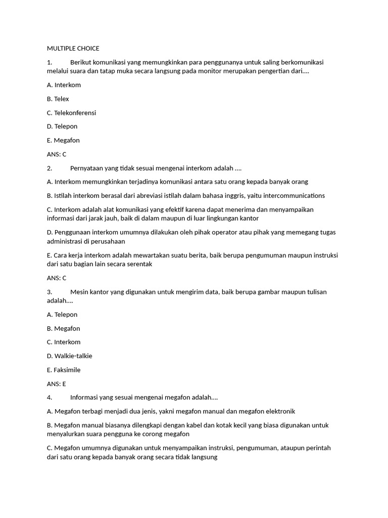 Multiple Choice | PDF