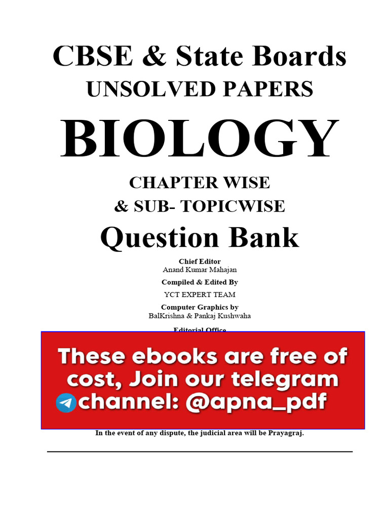 Biology CBSE & State Boards Unsolved Papers Question Bank | PDF | Dna ...