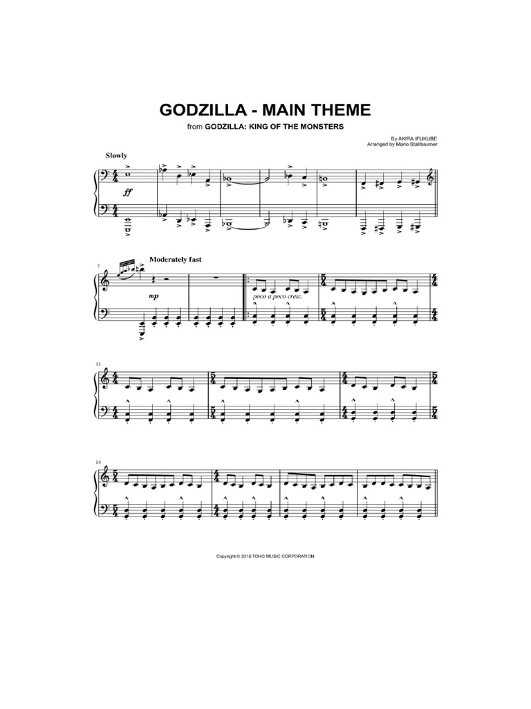Godzilla Piano | PDF