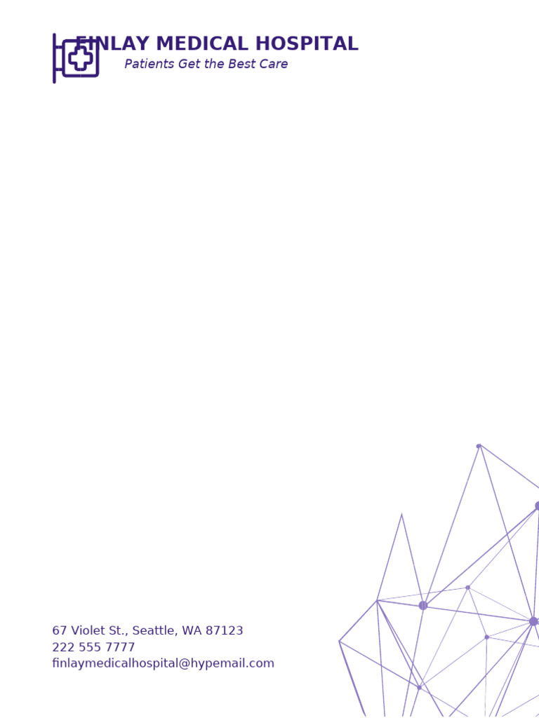Modern Hospital Letterhead Template | PDF