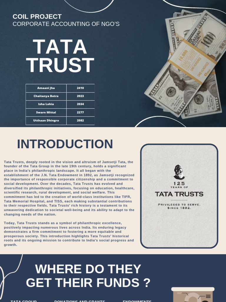 Tata Trusts: Philanthropy and Impact | PDF | Recruitment | Volunteering