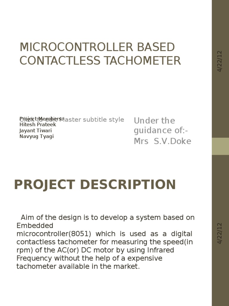 Micro Controller Based Contact Less Tachometer 1 | PDF | Electronic Engineering | Electrical ...