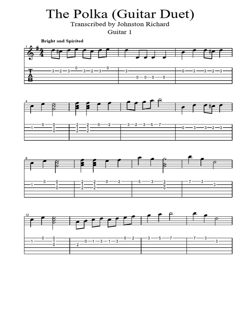 Polka Guitar Duet Sheet Music | PDF